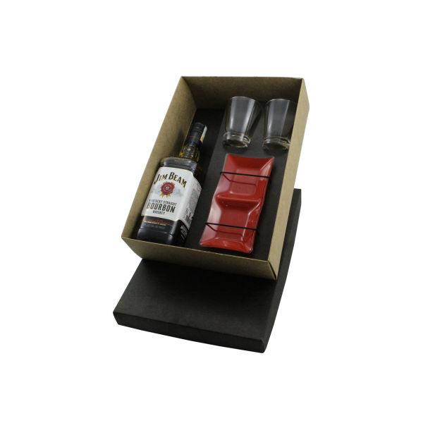 Kit Whisky Jim Beam com 2 Copos - Brindes Kaue