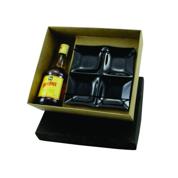 Kit Whisky White Horse com Copo e Petisqueira - Brindes Kaue